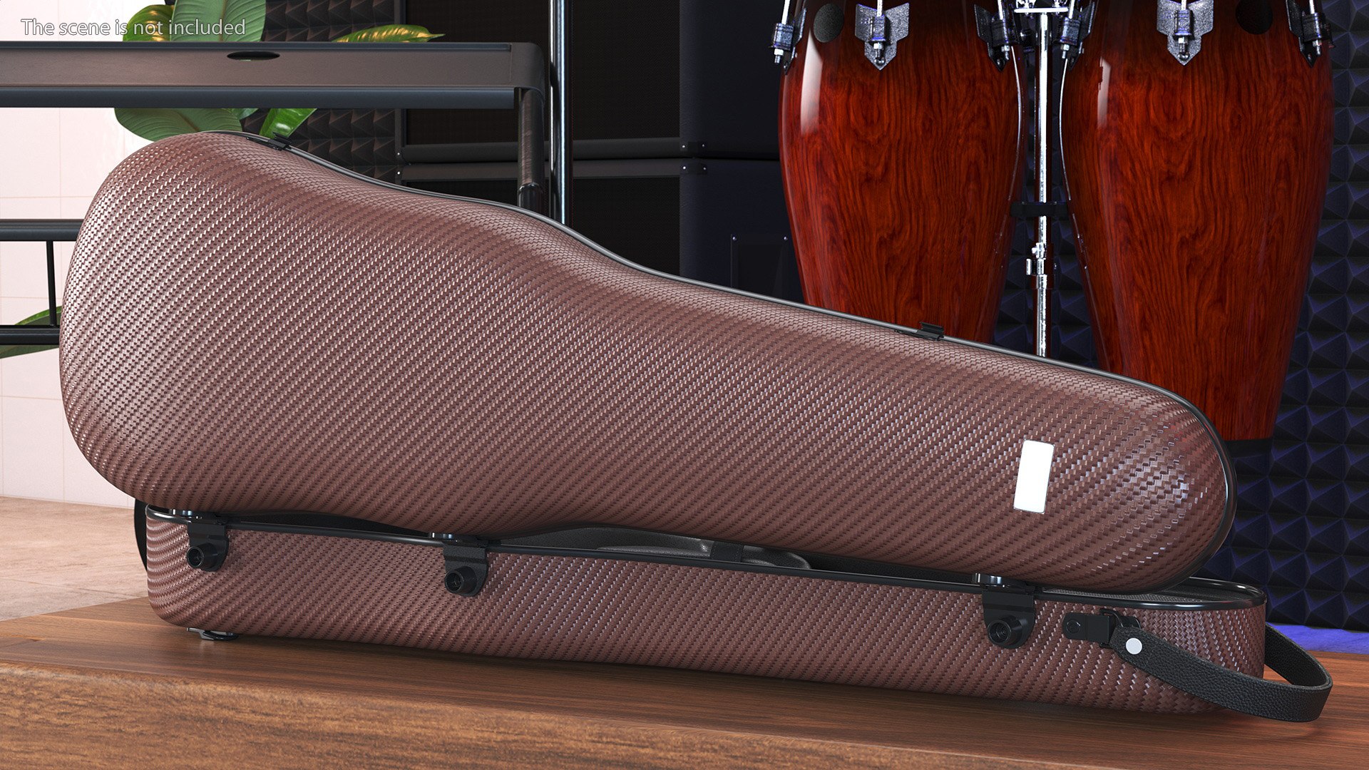 3D Hard Violin Case Brown Empty - TurboSquid 2146053