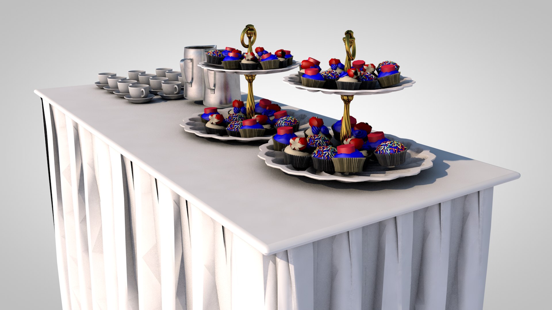 3D Buffet Table Coffee - TurboSquid 1383910