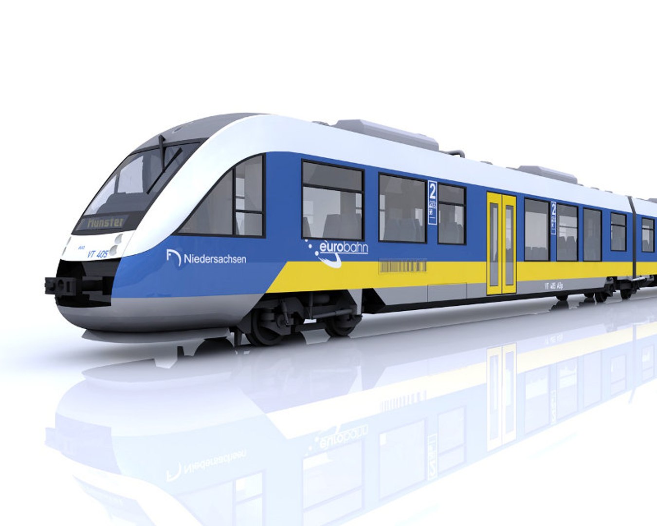 C4d Lint Passenger Train Eurobahn