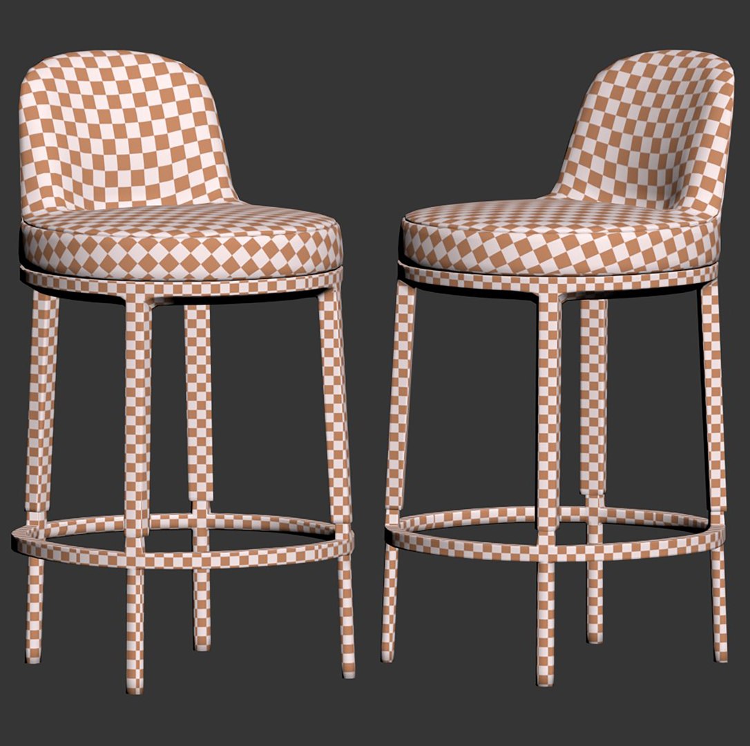 CARATOS High Stool By Maxalto 3D Model - TurboSquid 1884099