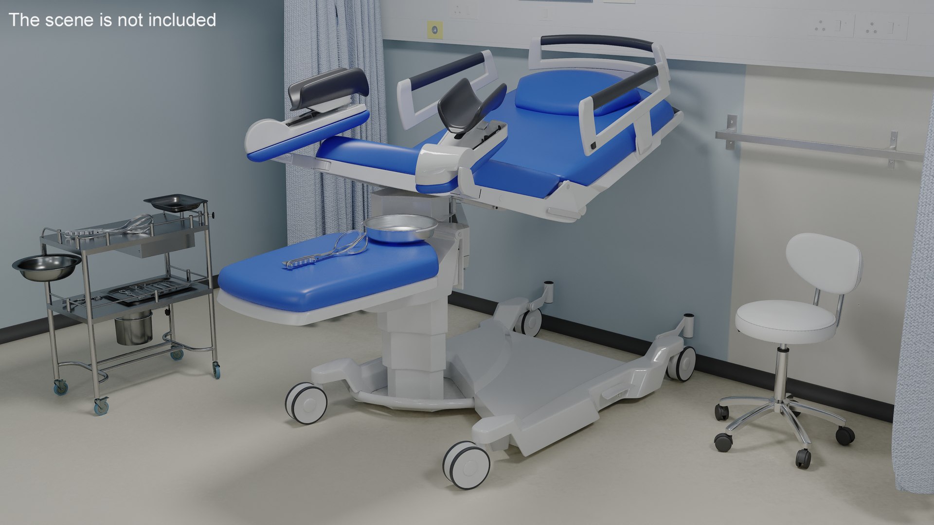 Bed For Birth With Obstetrical Forceps Rigged 3D Model - TurboSquid 2390805