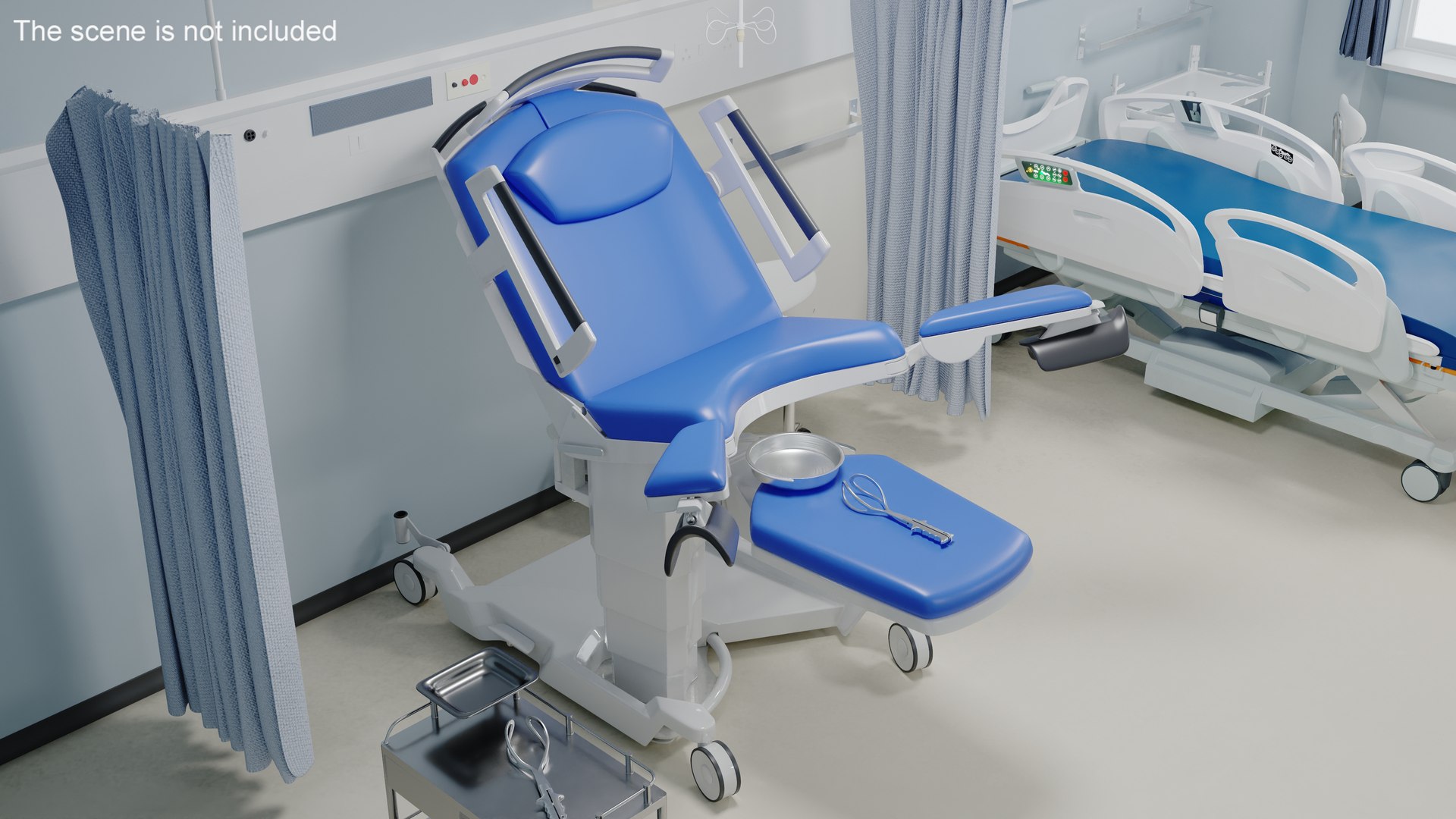 Bed For Birth With Obstetrical Forceps Rigged 3D Model - TurboSquid 2390805