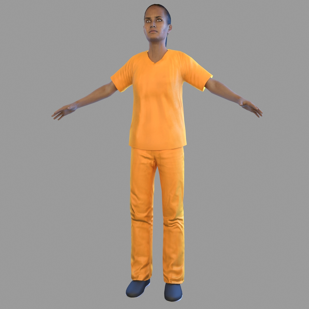 3D female prisoner model - TurboSquid 1469466