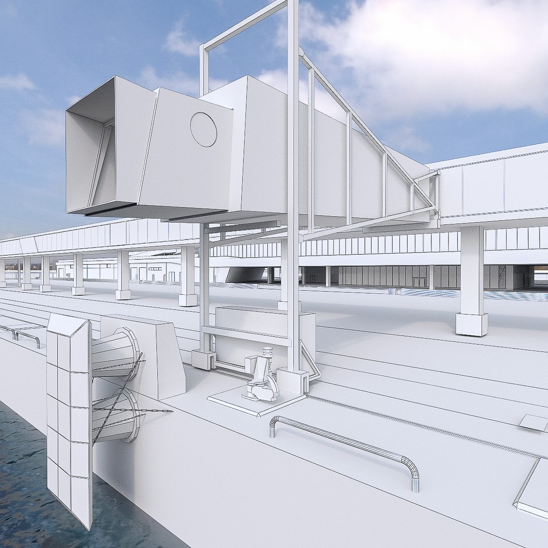 3D Port Terminal Model - TurboSquid 1751378