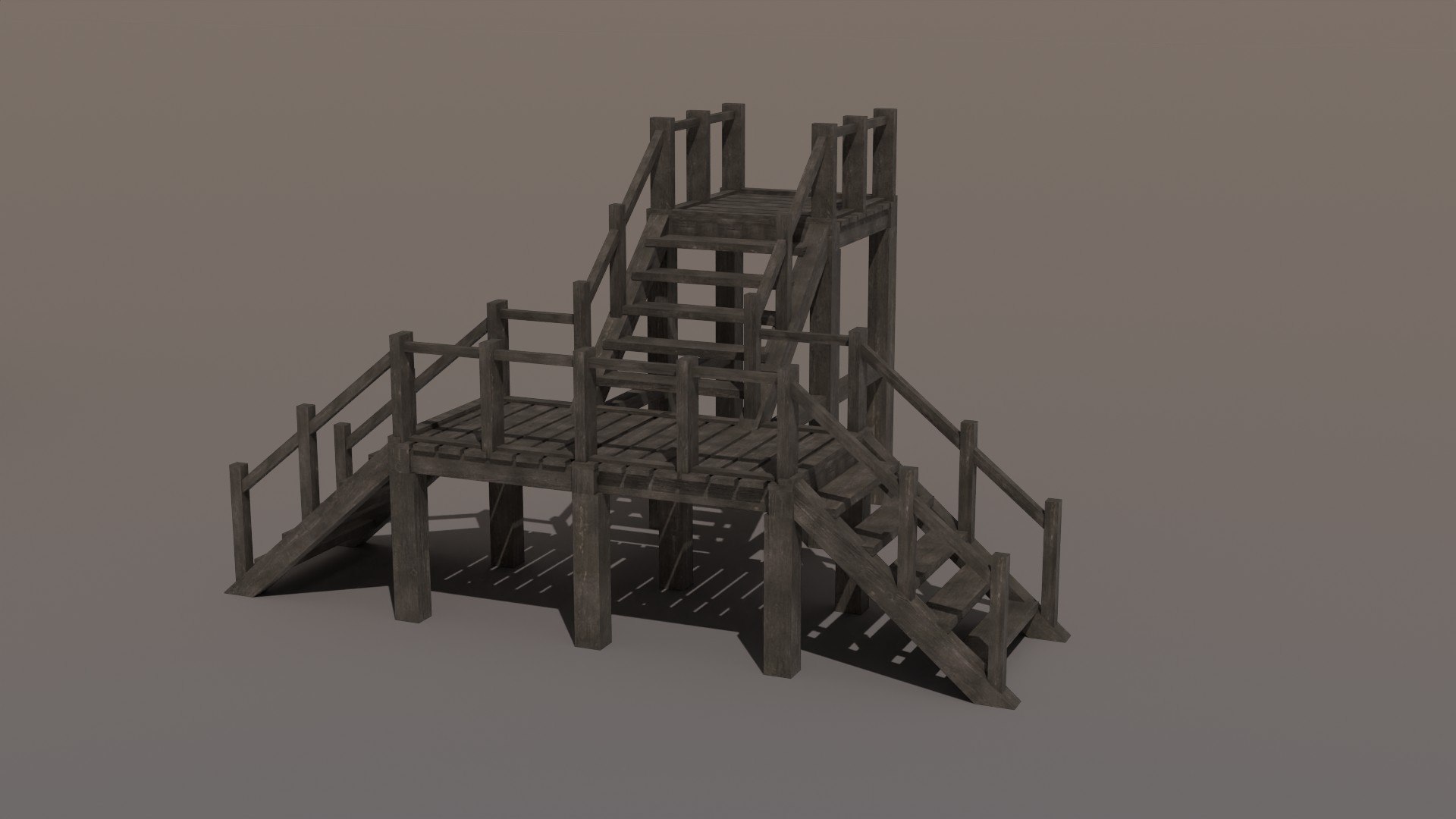 Full Pack Old Wooden Stairs Model - TurboSquid 2324425