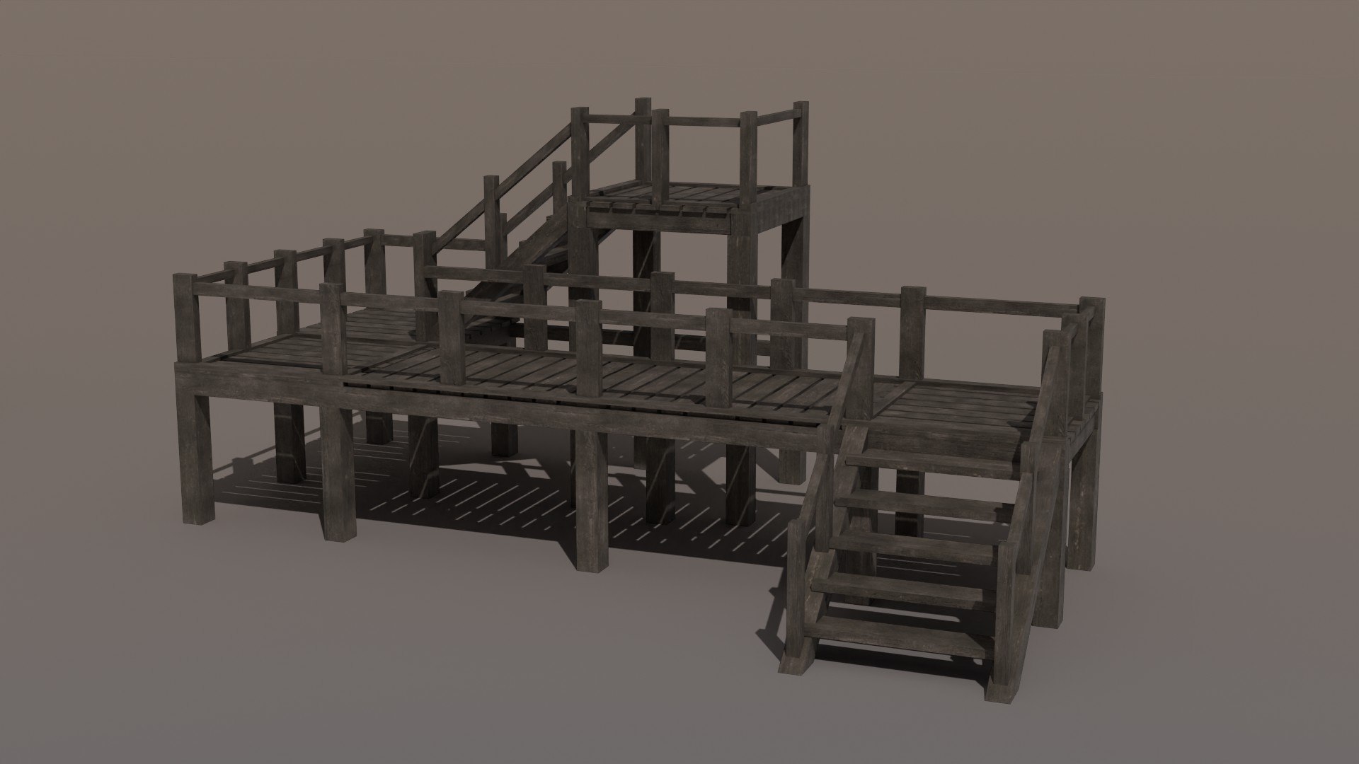 Full Pack Old Wooden Stairs Model - TurboSquid 2324425