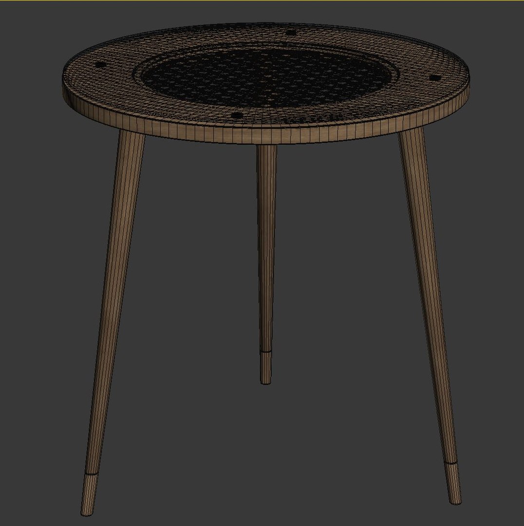 3D Barry wooden round table model - TurboSquid 1739176