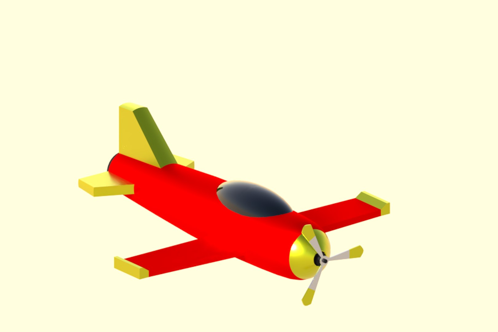 Simple Cartoon Plane 3D - TurboSquid 1492389
