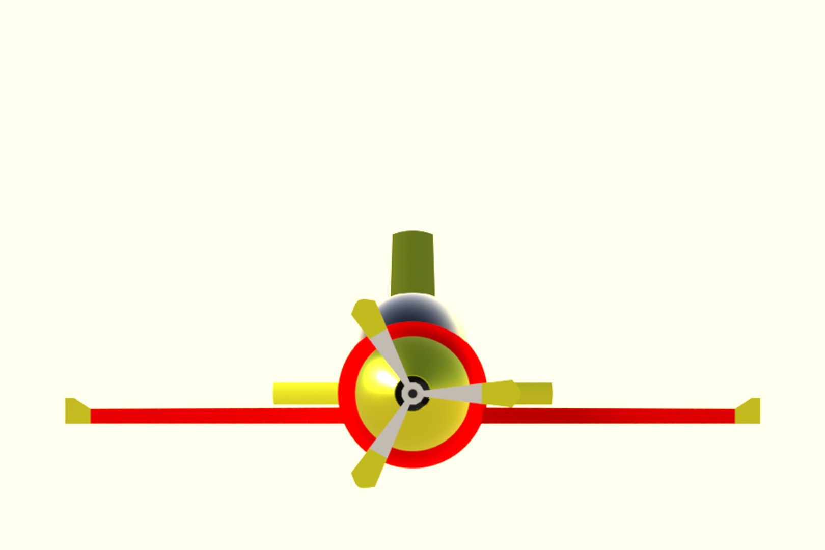 Simple Cartoon Plane 3D - TurboSquid 1492389