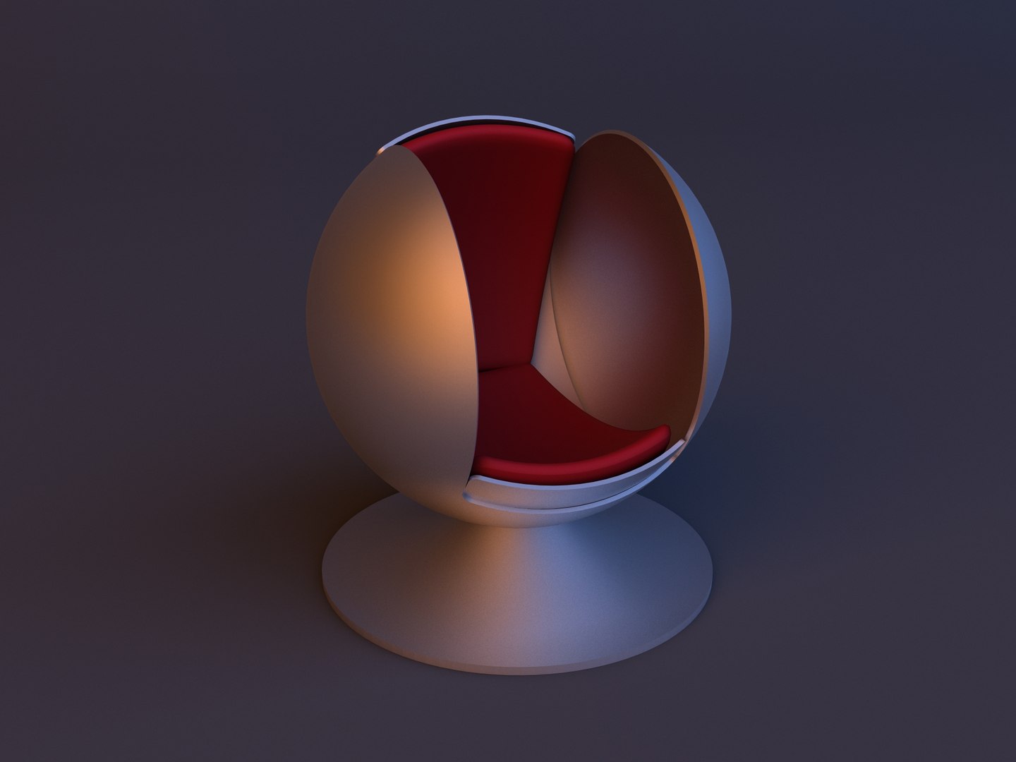 3D Spherical scifi lounge chair - TurboSquid 1915245