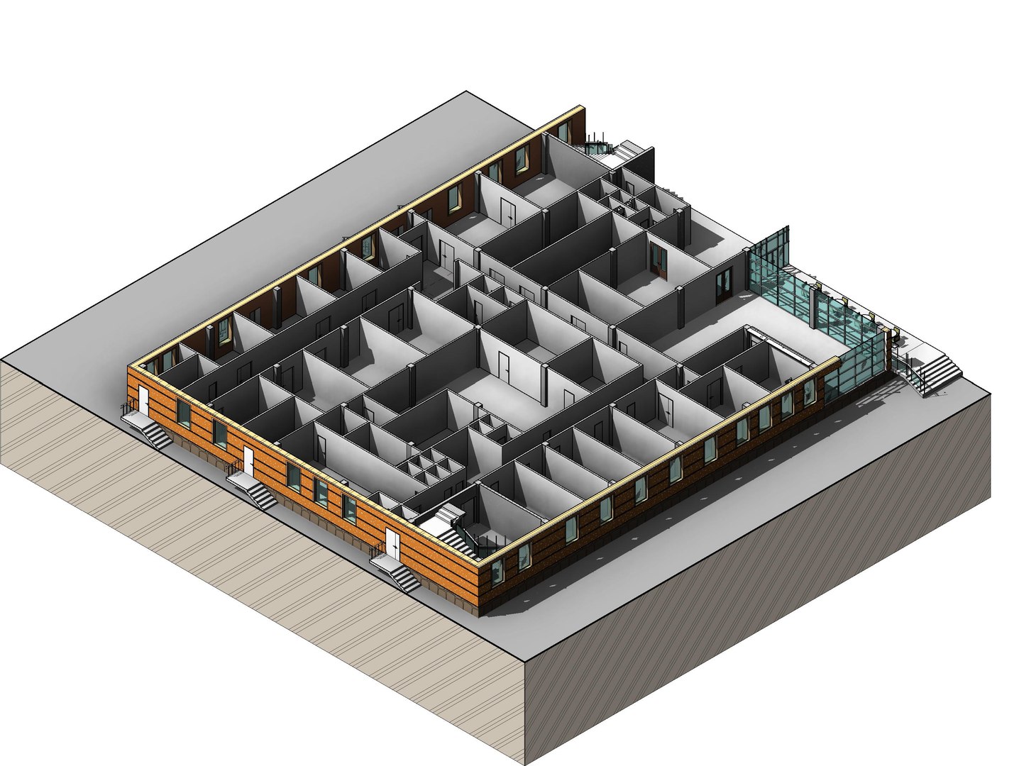 Multi-storey Building 3D Model - TurboSquid 1925969