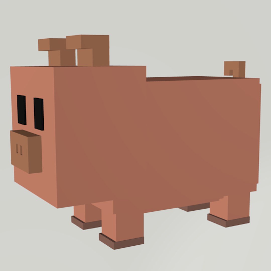Pig Voxel 3D Model - TurboSquid 1385820