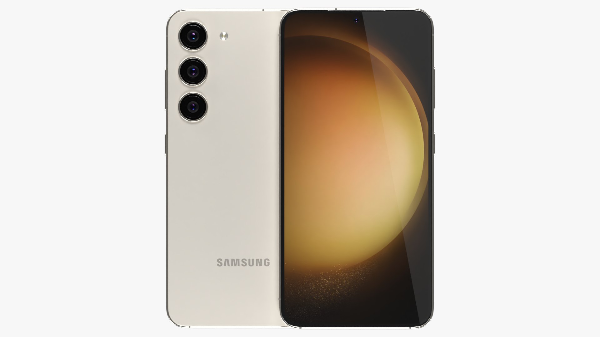 3D model Samsung Galaxy S23 Cream - TurboSquid 2029257