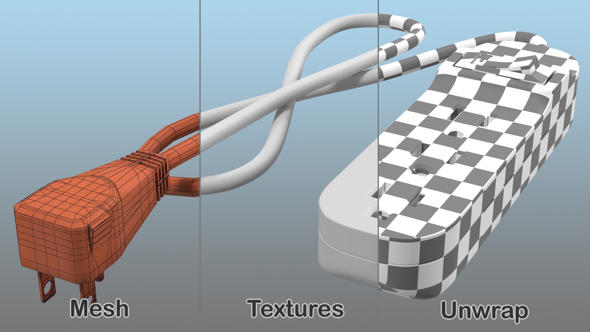 Electrical outlets power strip model - TurboSquid 1474541