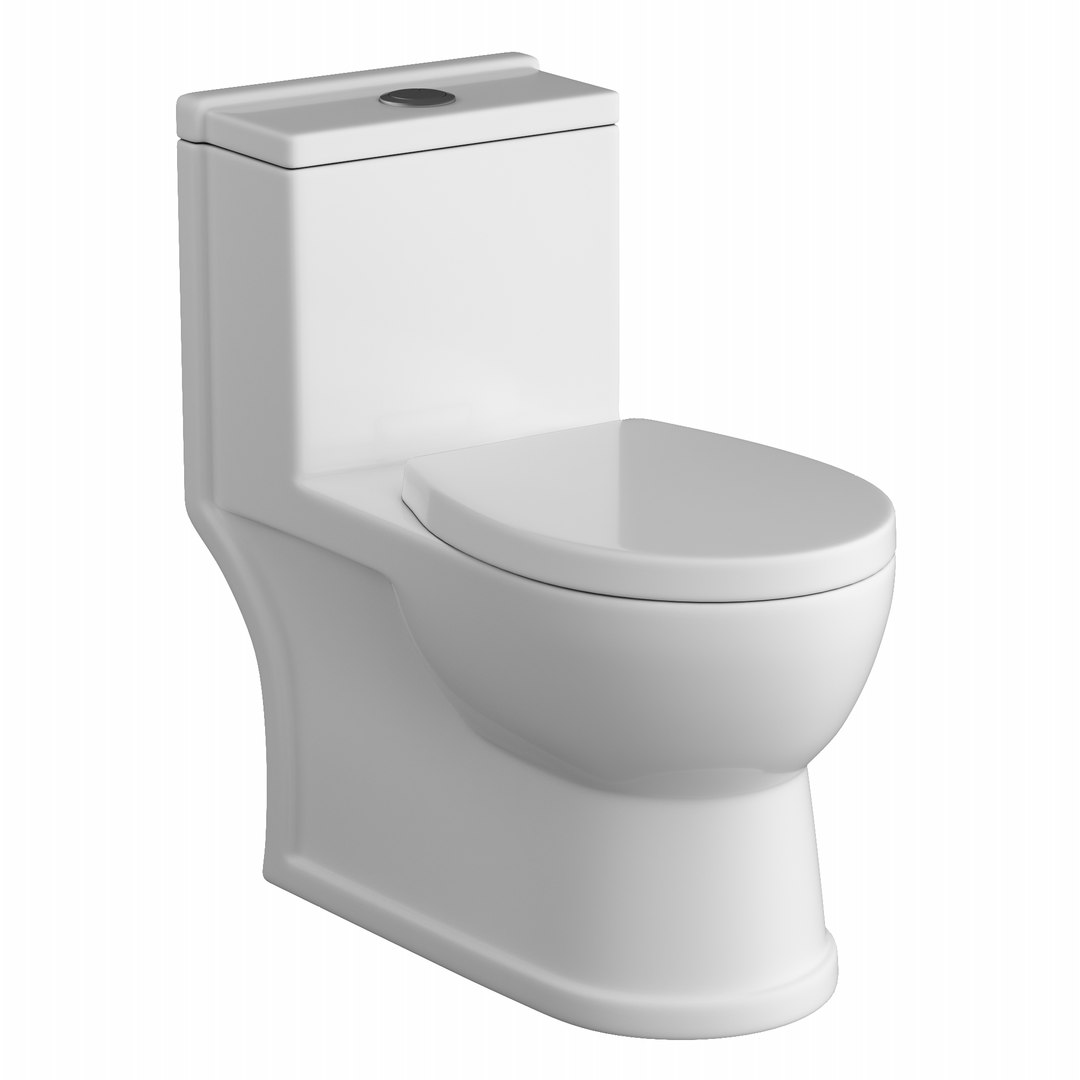 Piece ewc toilet model - TurboSquid 1691029