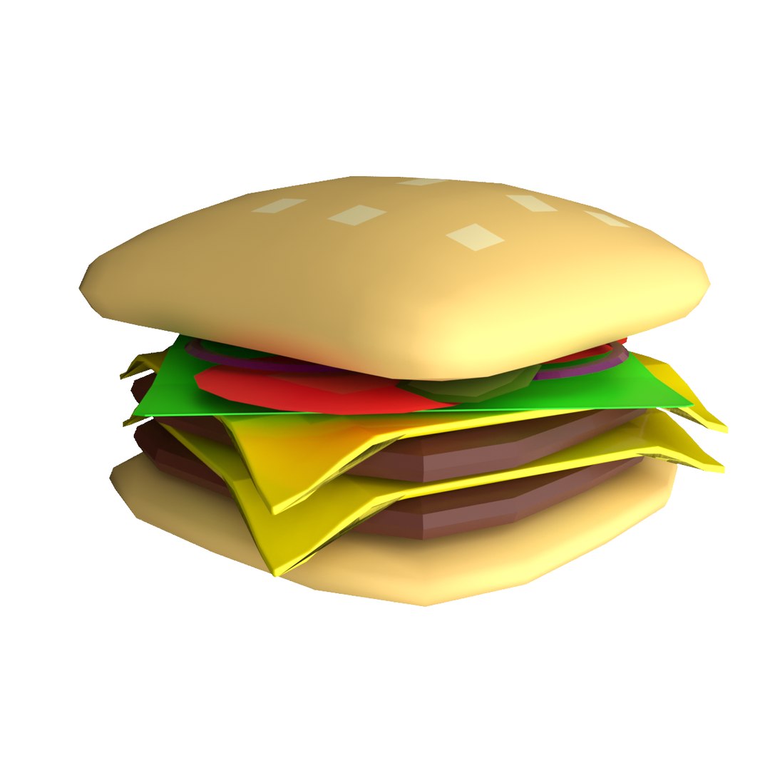 Double Cheese Burger Lettuce Tomato Onion Pickle Mustard Ketchup Low ...