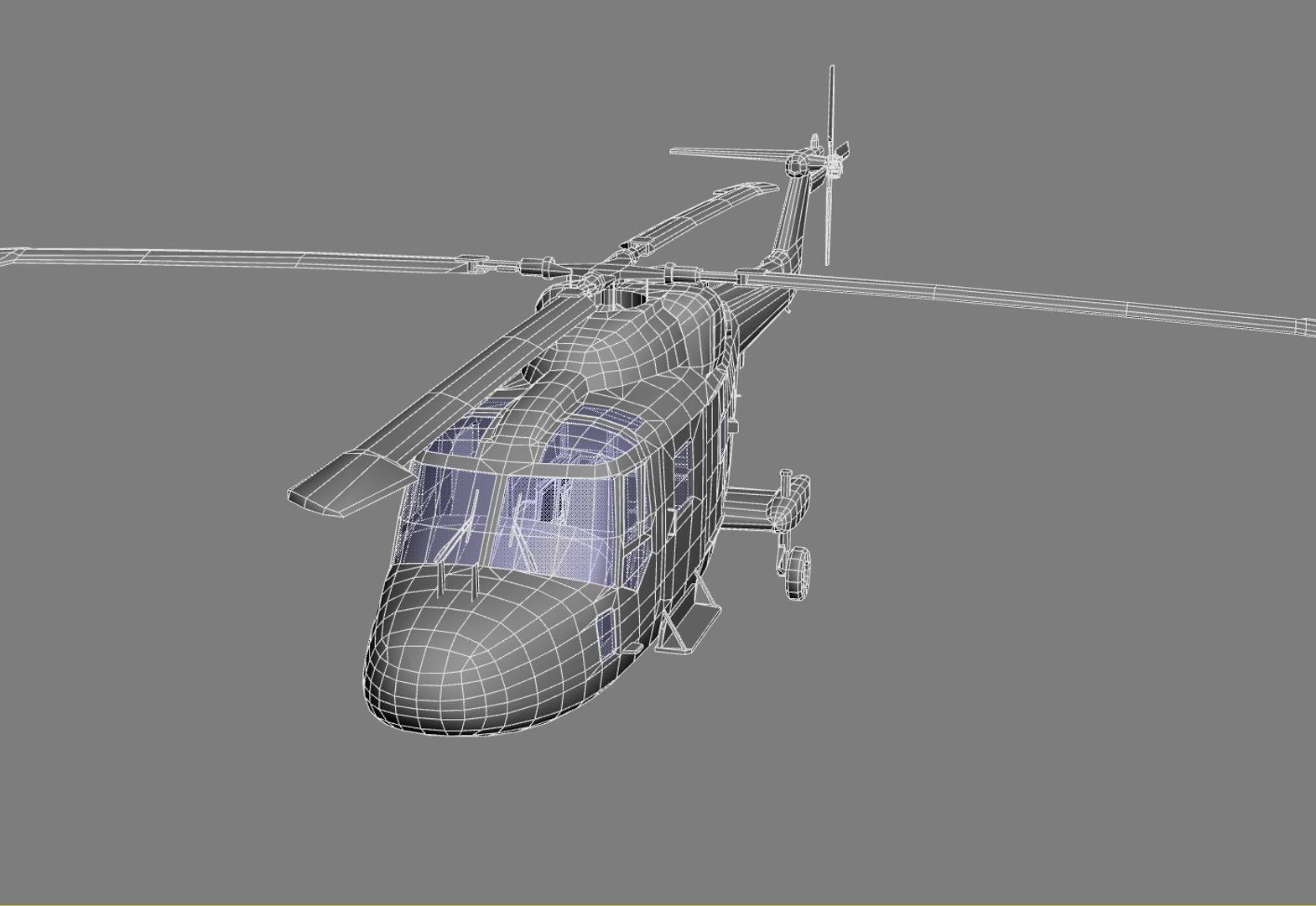 3d lynx helicopter model