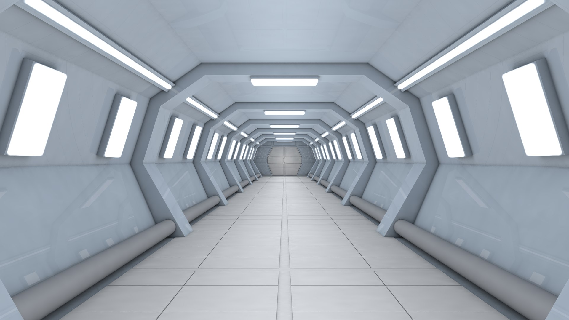 3D Model Sci Fi Tunnel - TurboSquid 1831118