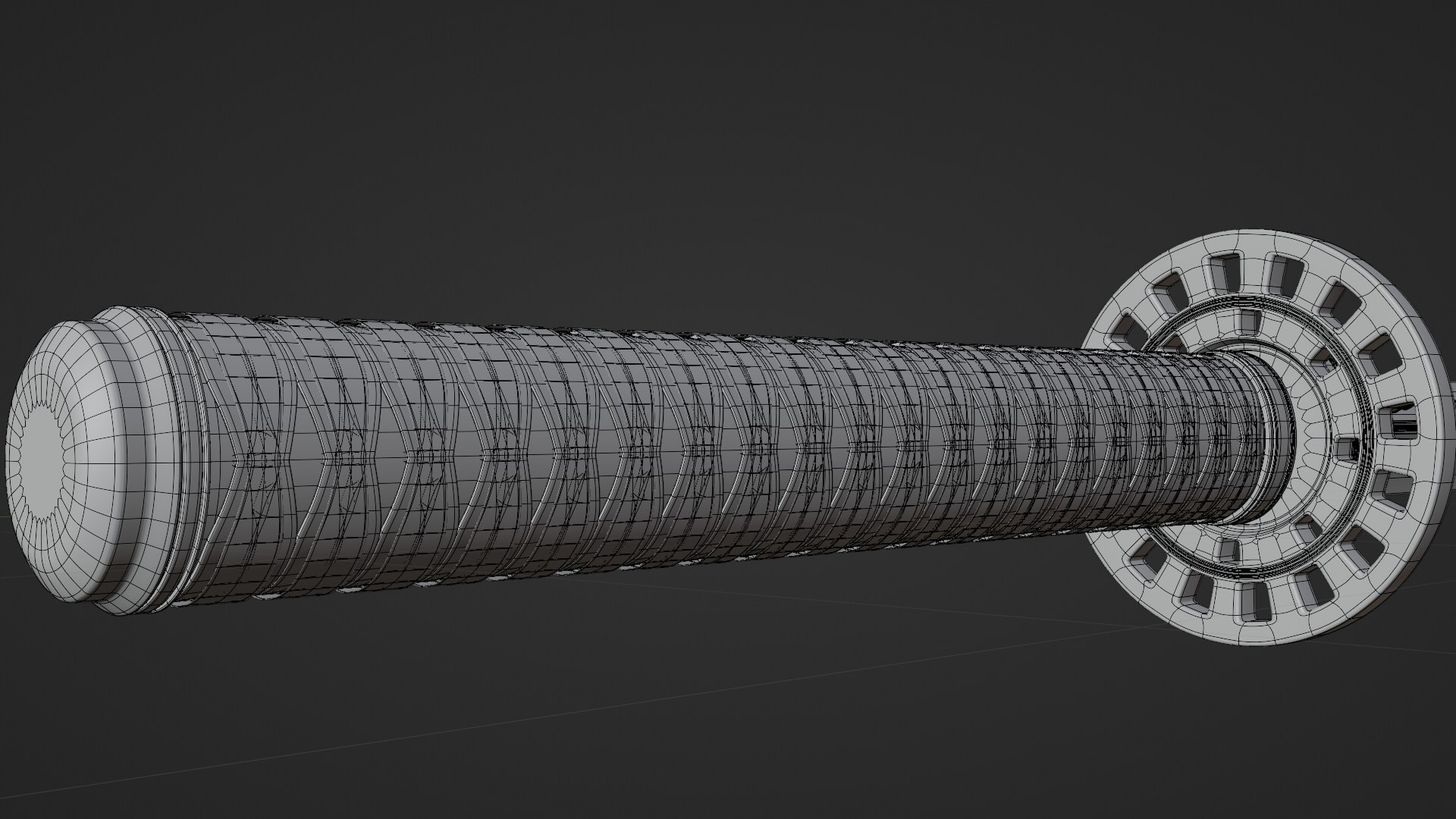 Realistic Golden Handle Katana Sword 3D Model - TurboSquid 1990786