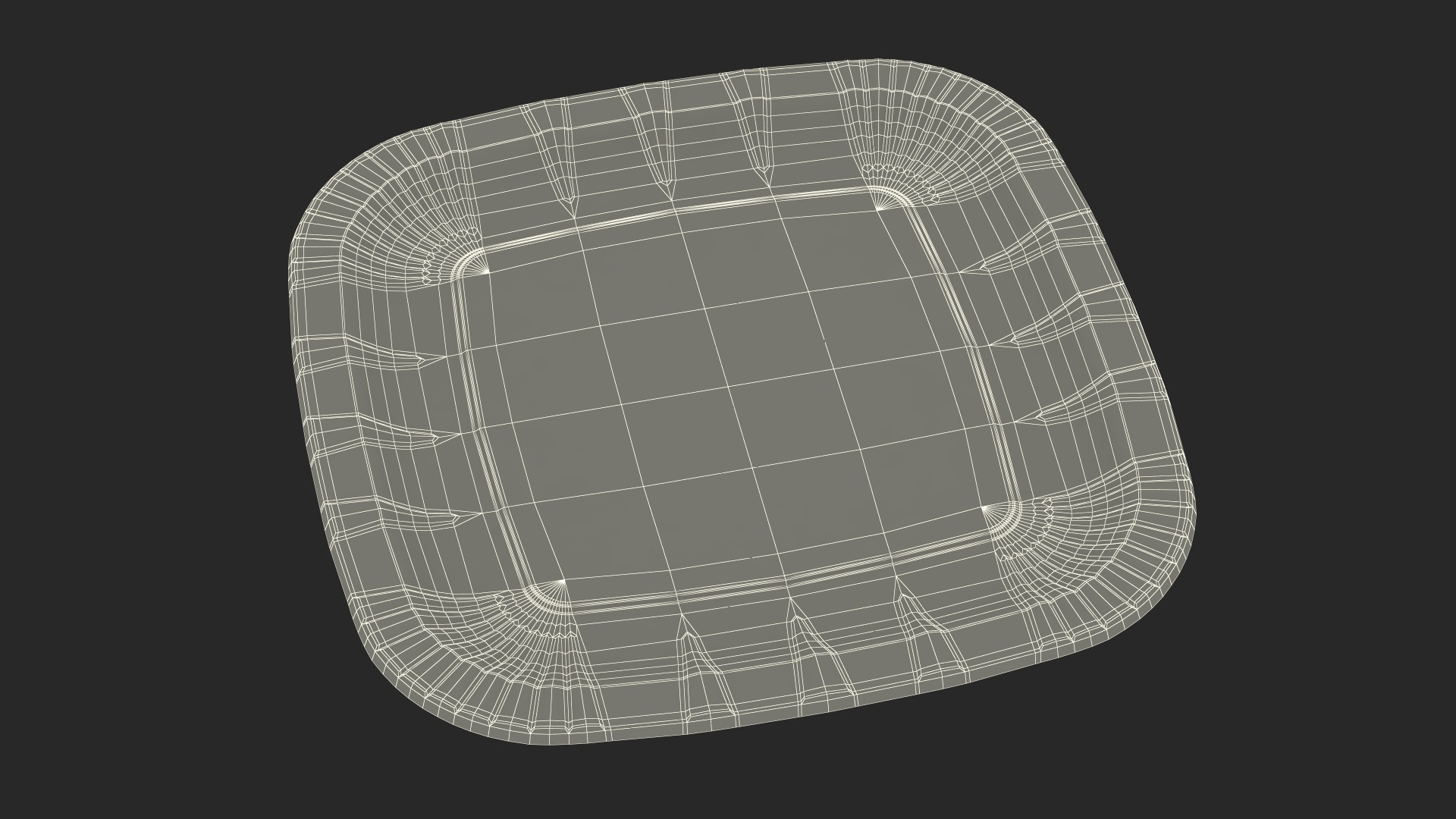 White Square Paper Plate 3D model - TurboSquid 2079682