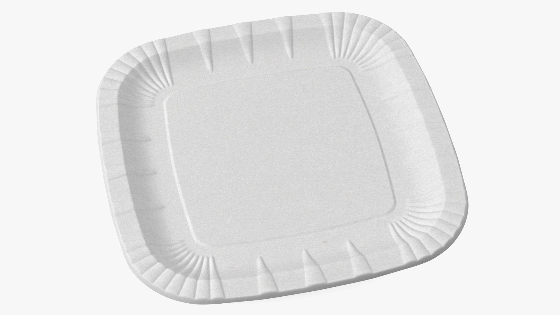 White Square Paper Plate Modelo 3D - TurboSquid 2079682