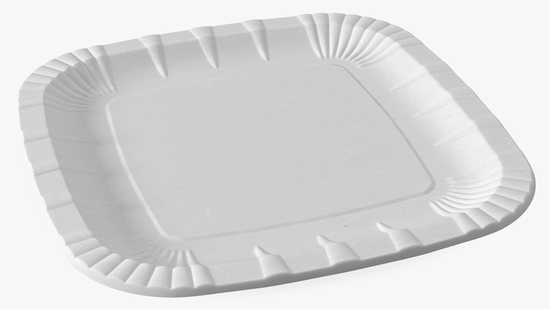 White Square Paper Plate 3D model - TurboSquid 2079682