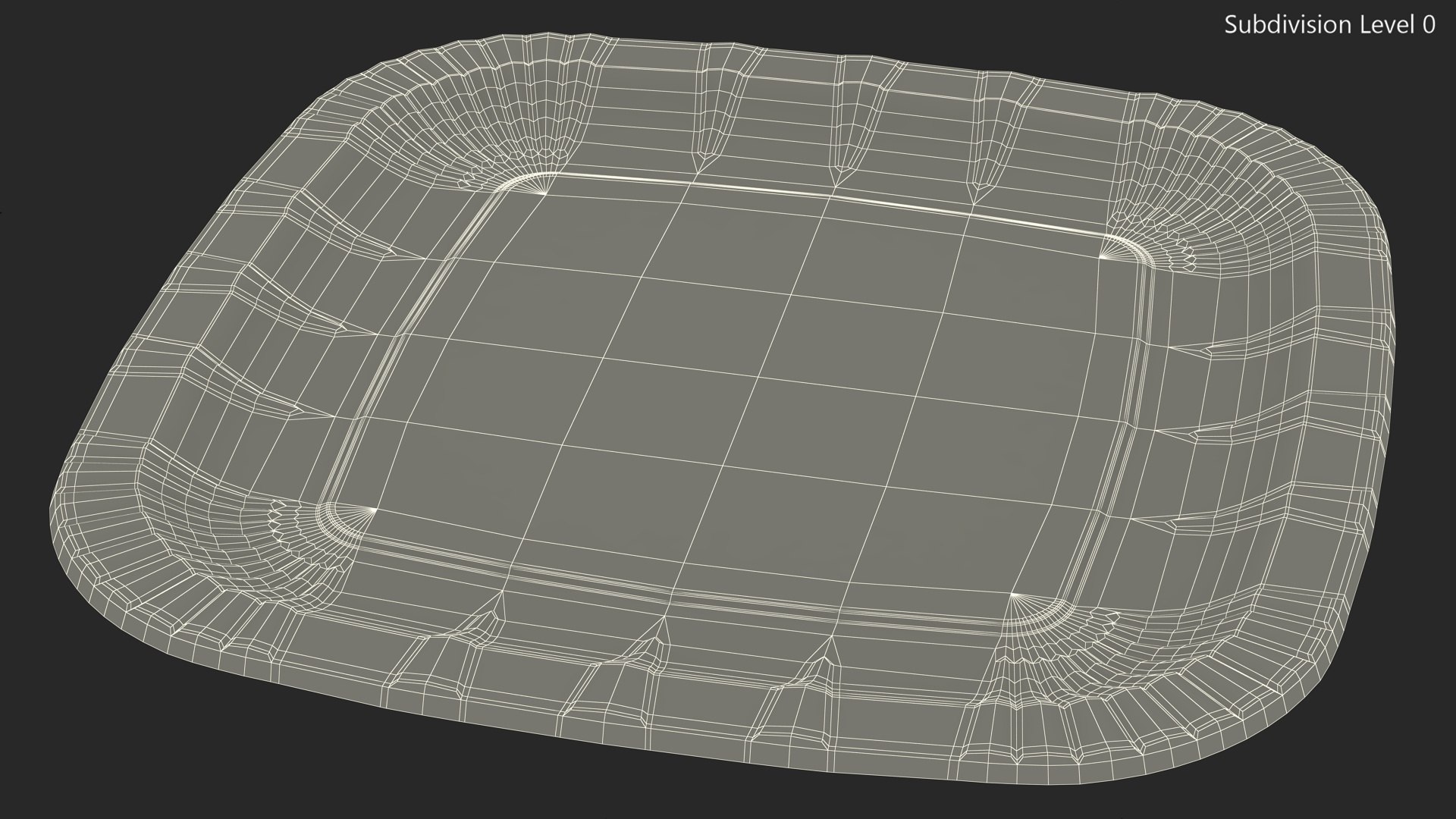 White Square Paper Plate 3D model - TurboSquid 2079682