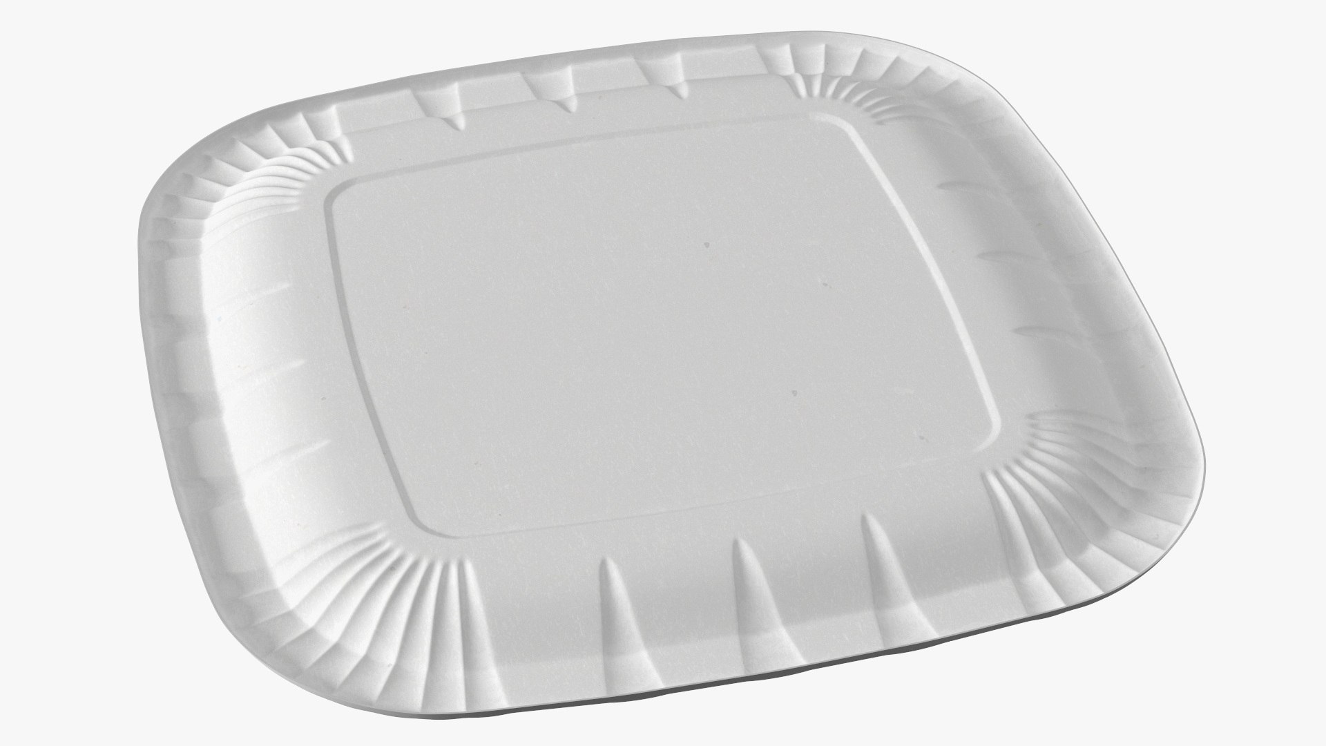 White Square Paper Plate 3D model - TurboSquid 2079682