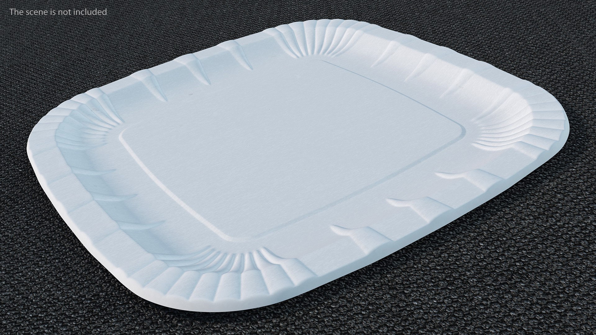 White Square Paper Plate 3D model - TurboSquid 2079682