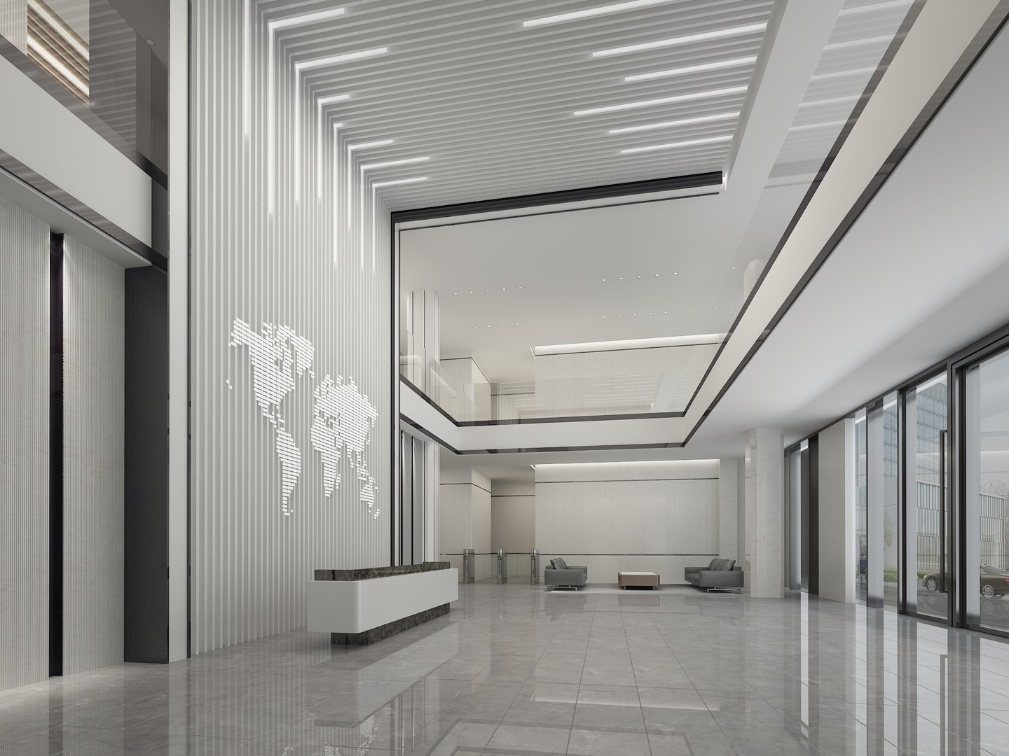 3D Modern Hall 34 Model - TurboSquid 2175687