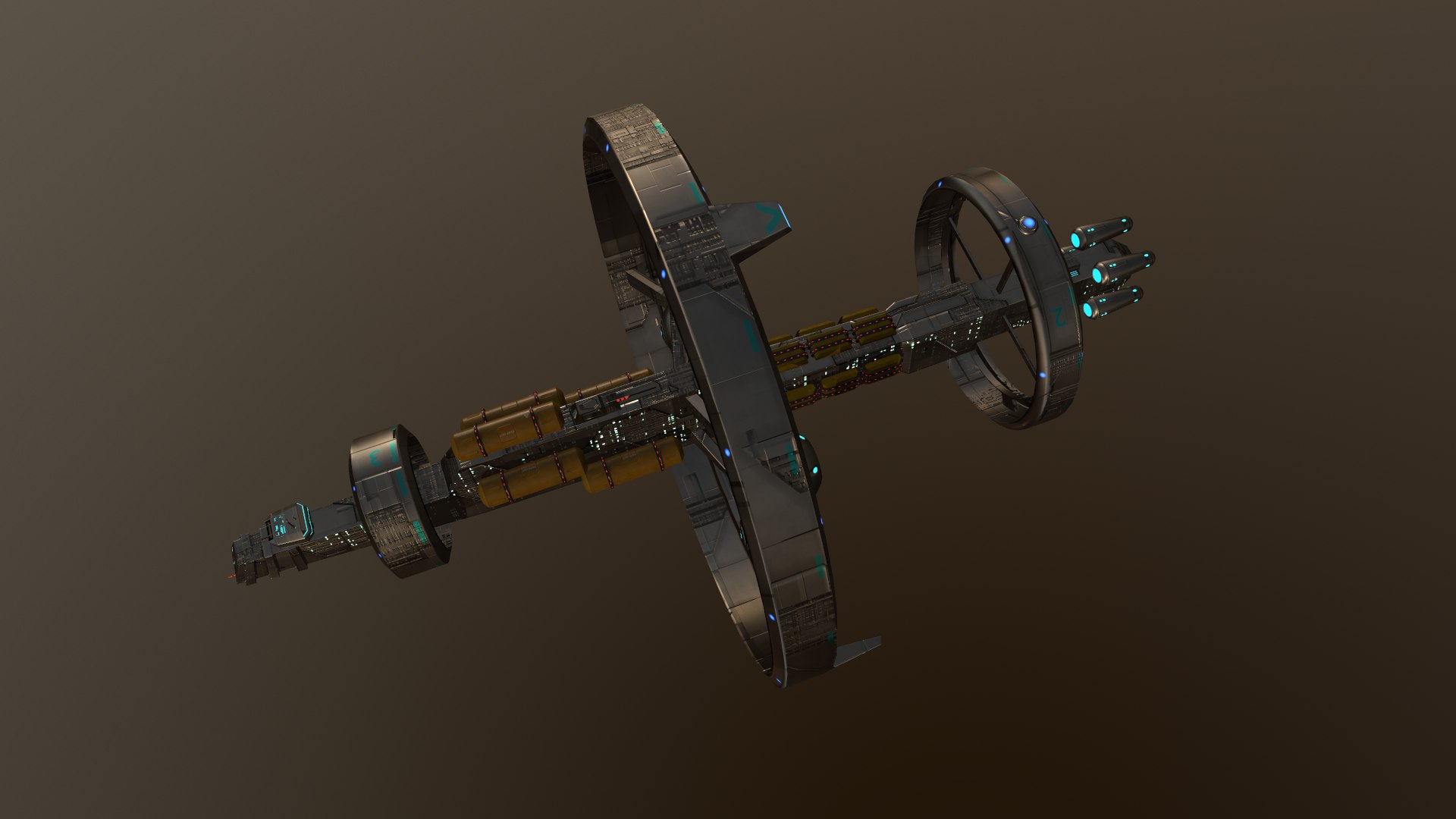 3D Space Ship Model - TurboSquid 1683739
