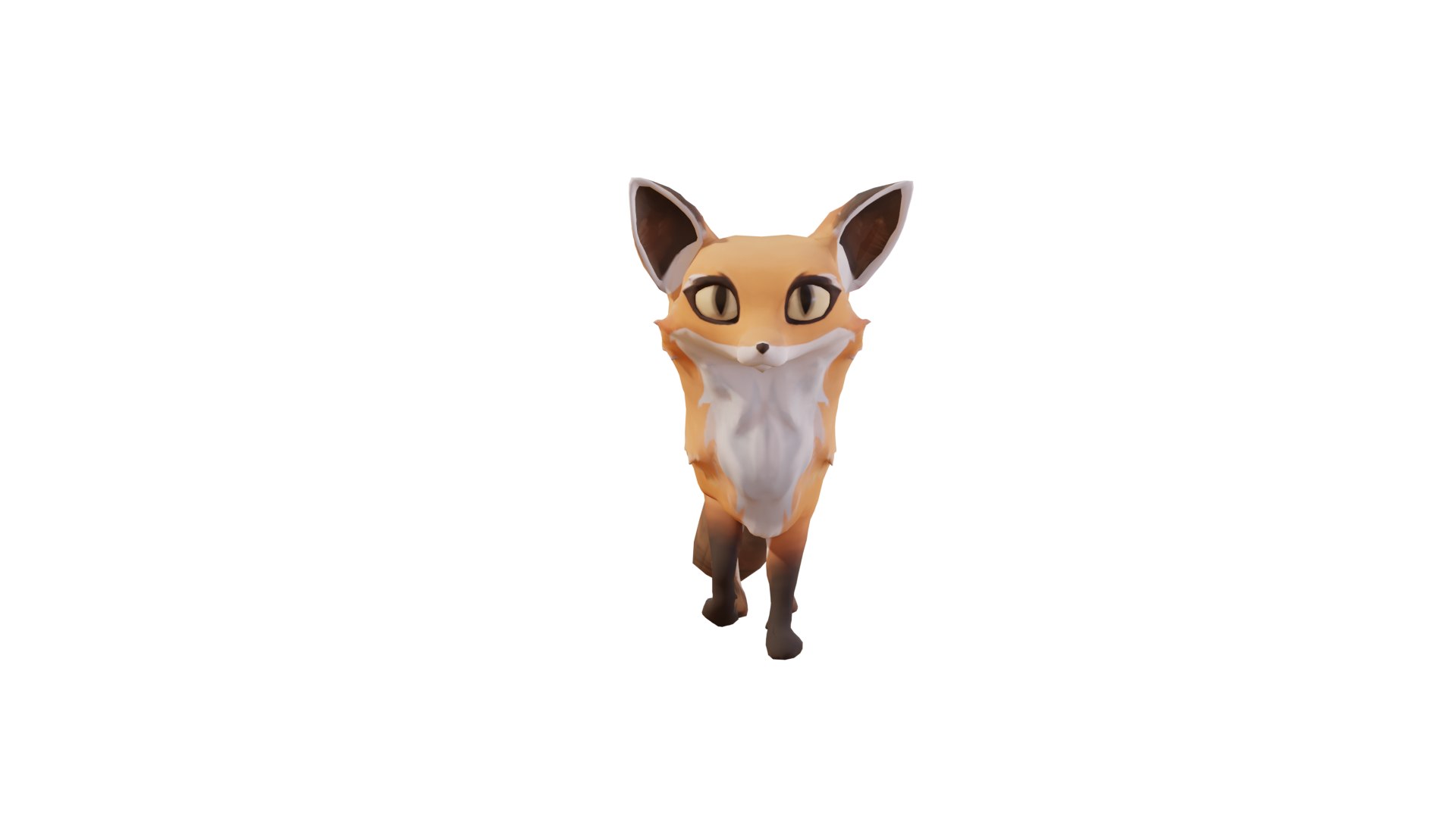 3D Stylized Fox Game-ready Model - TurboSquid 2138332