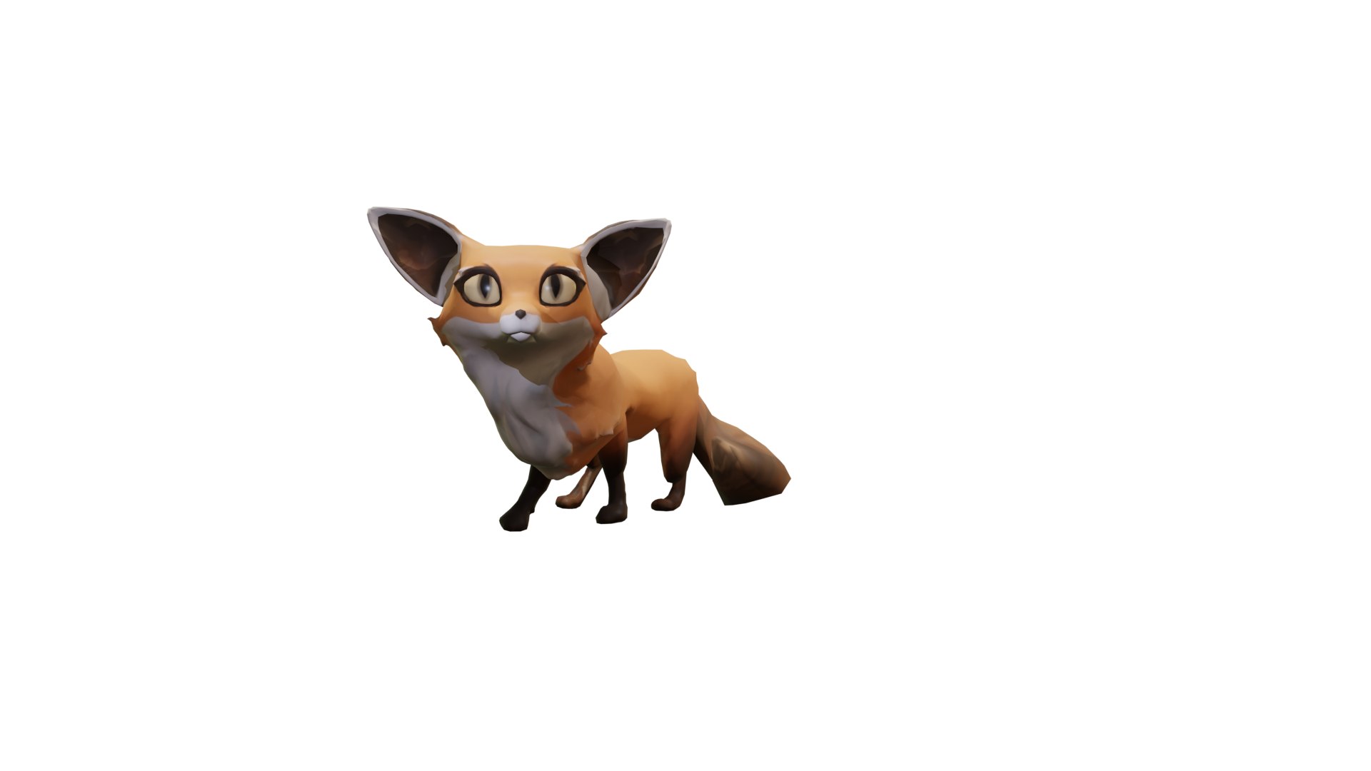 3D Stylized Fox Game-ready Model - TurboSquid 2138332