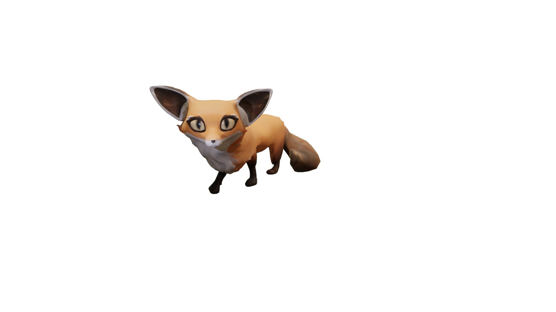 3D Stylized Fox Game-ready Model - TurboSquid 2138332