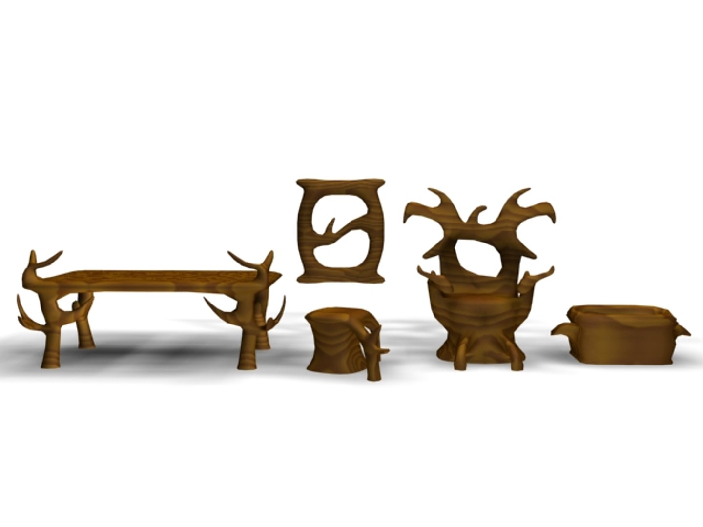 fantasy furniture chair 3d model