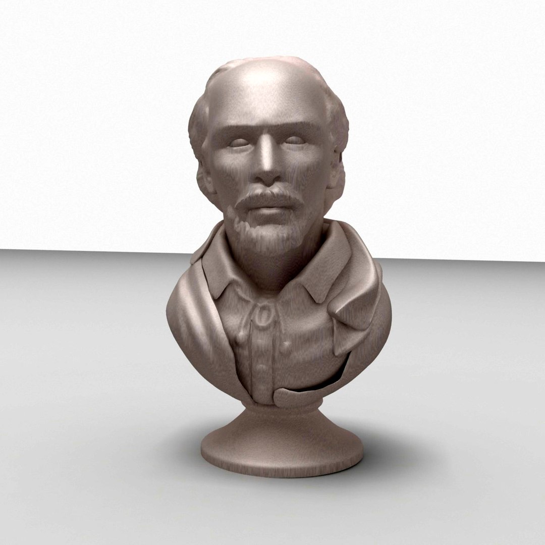 3d Model Of William Shakespeare Bust