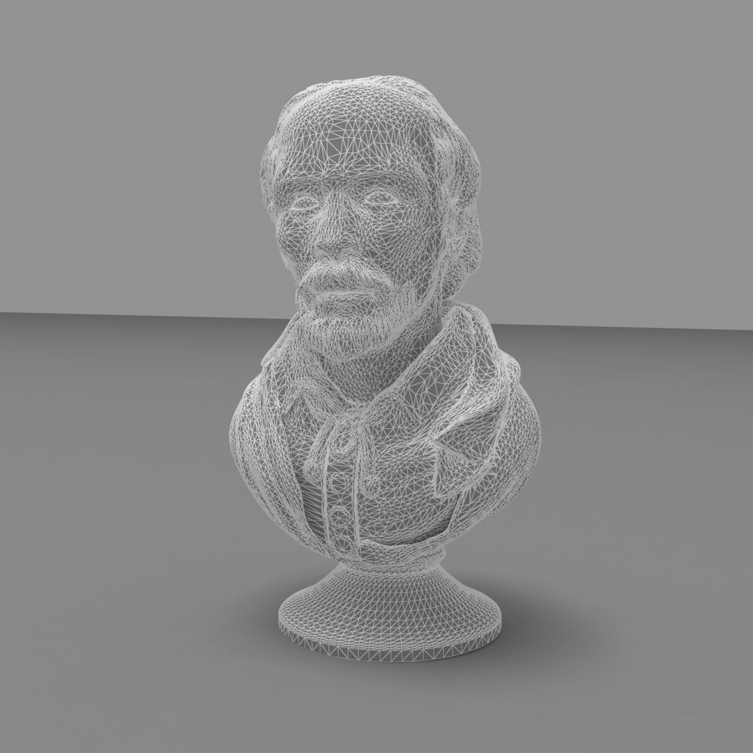 3d Model Of William Shakespeare Bust