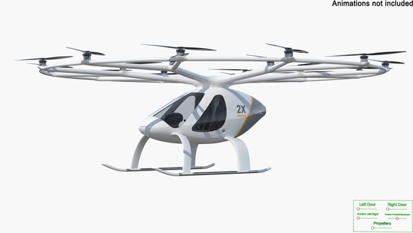 modelo 3d E-Volo VC 400 Volocopter Rigged - TurboSquid 1999896