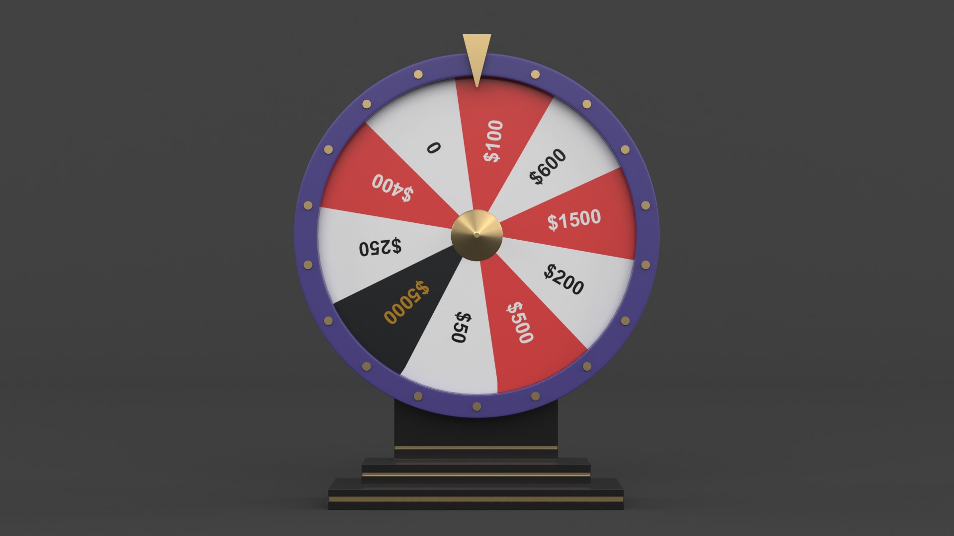 3D Wheel Of Fortune Model - TurboSquid 2126440