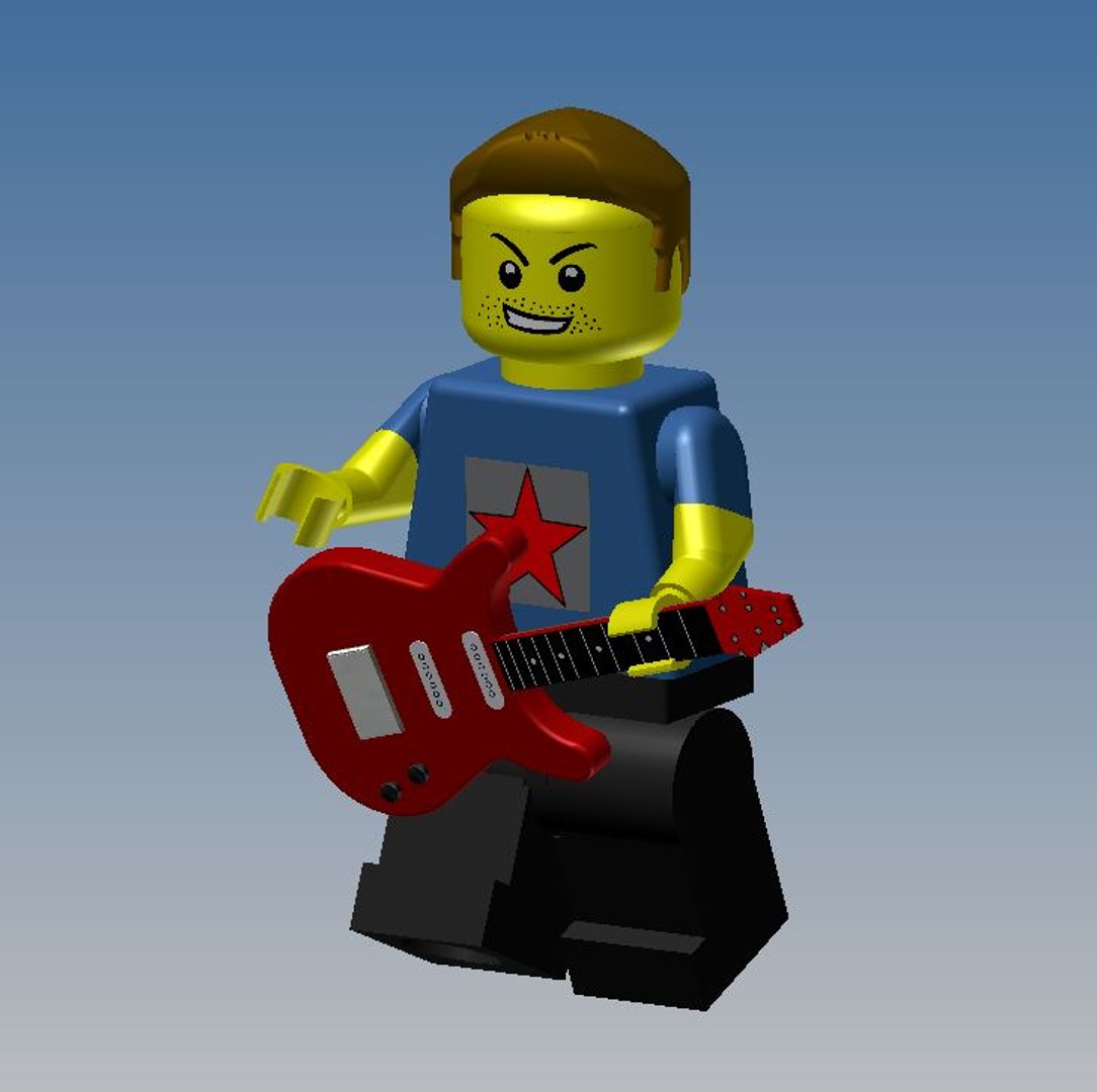 3d Model Lego Guitar