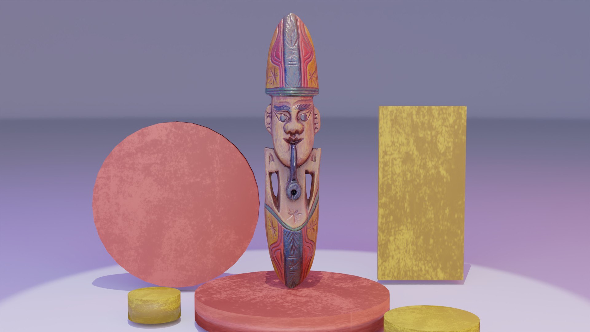 3D African Mask 08 Low-poly 3D Model - TurboSquid 1795476