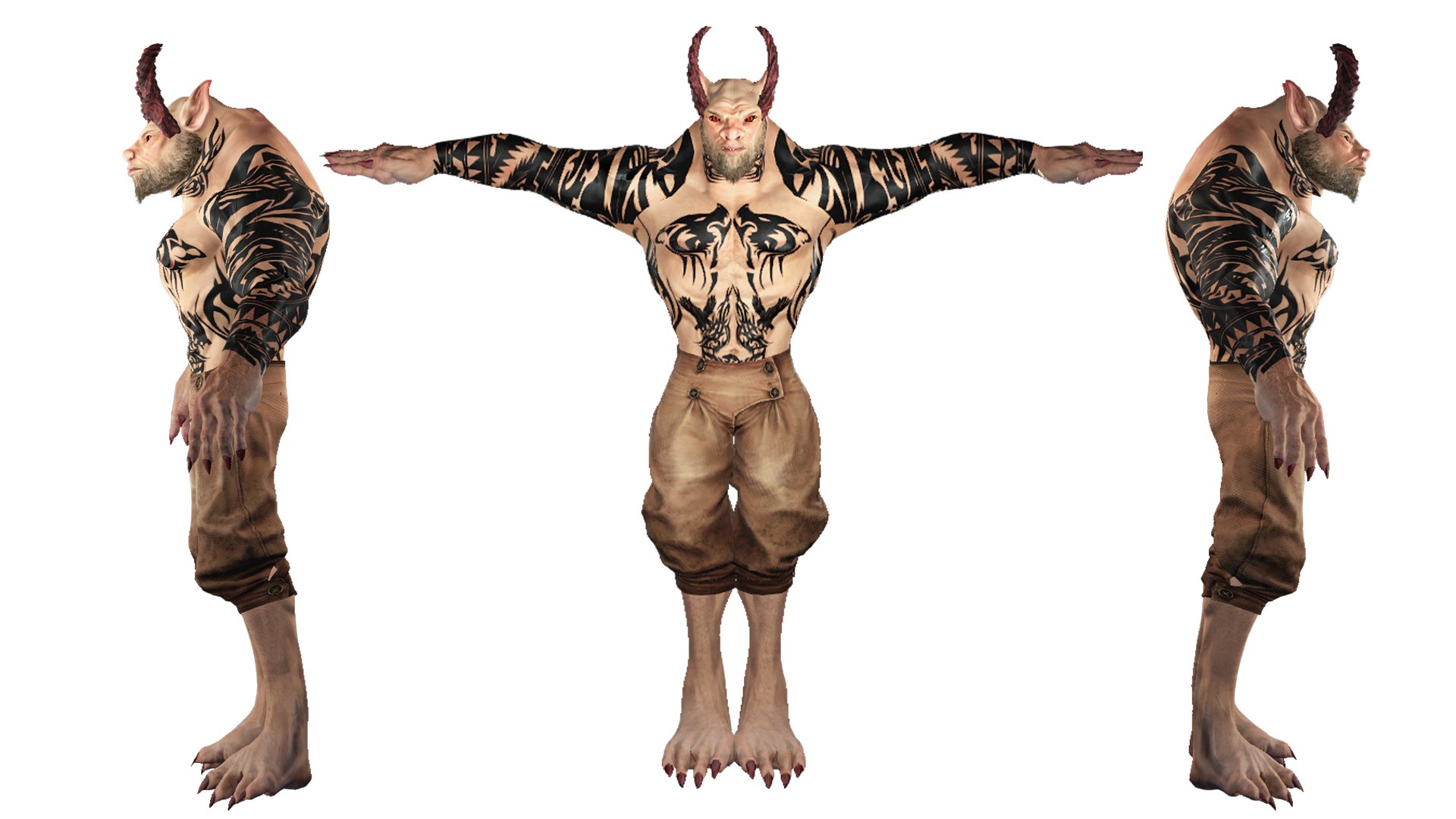 3D Realistic Rigged Monster Human Creatures Character 3D Model ...