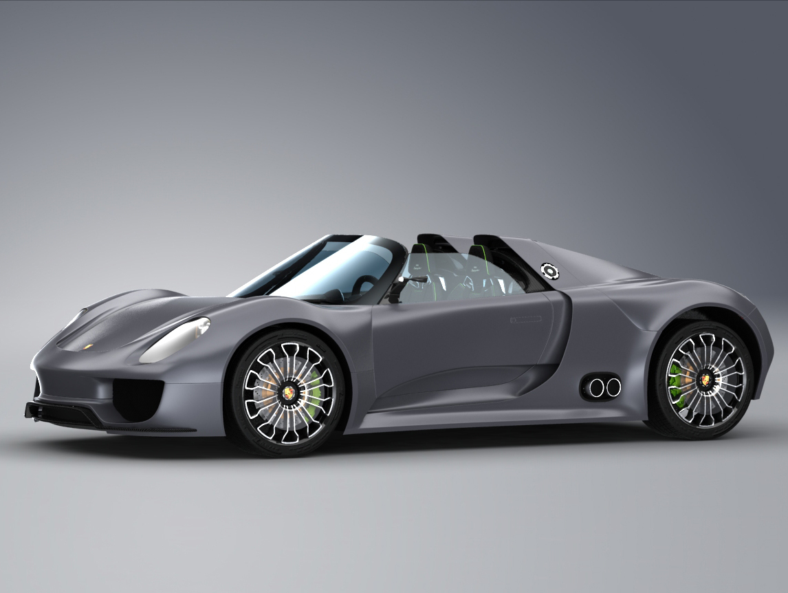 porsche 918 spyder concept 3d model