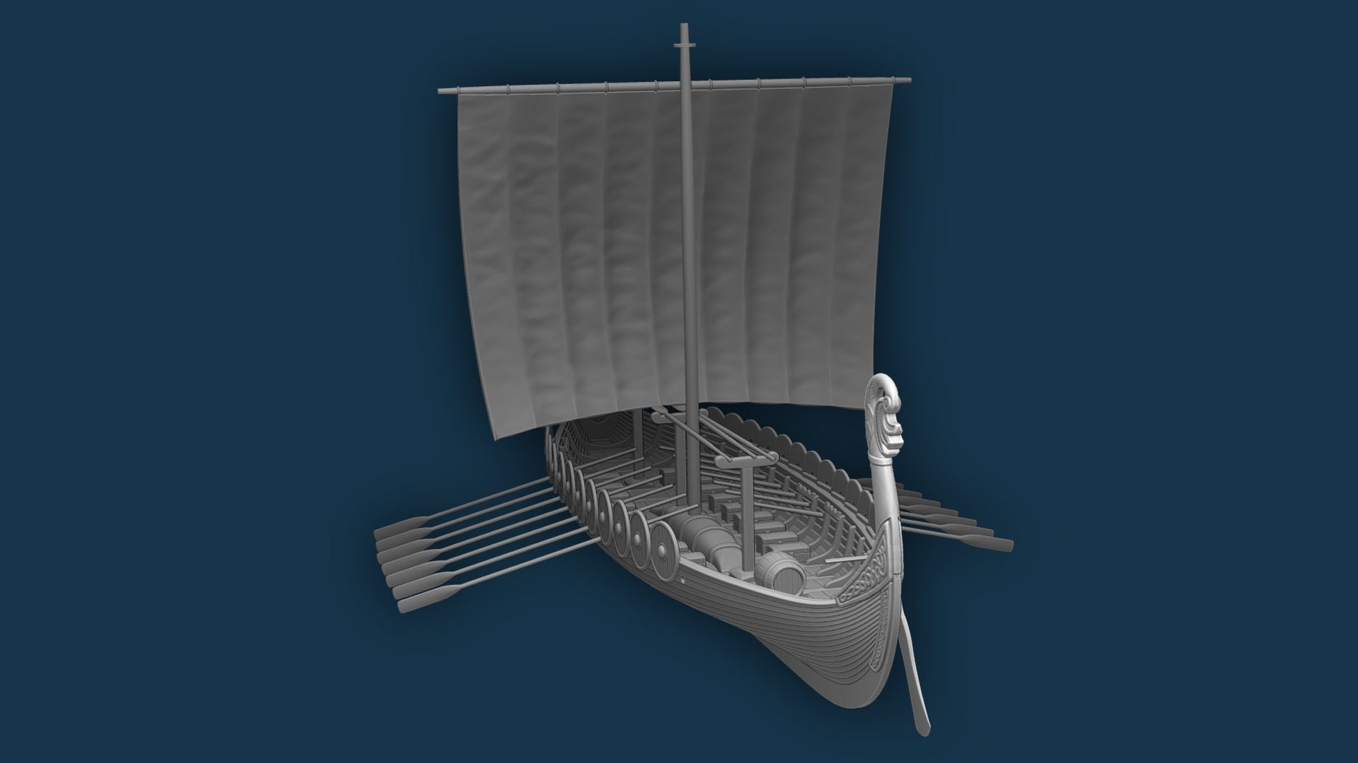 3D Drakkar Viking Ship Print Model - TurboSquid 1891091
