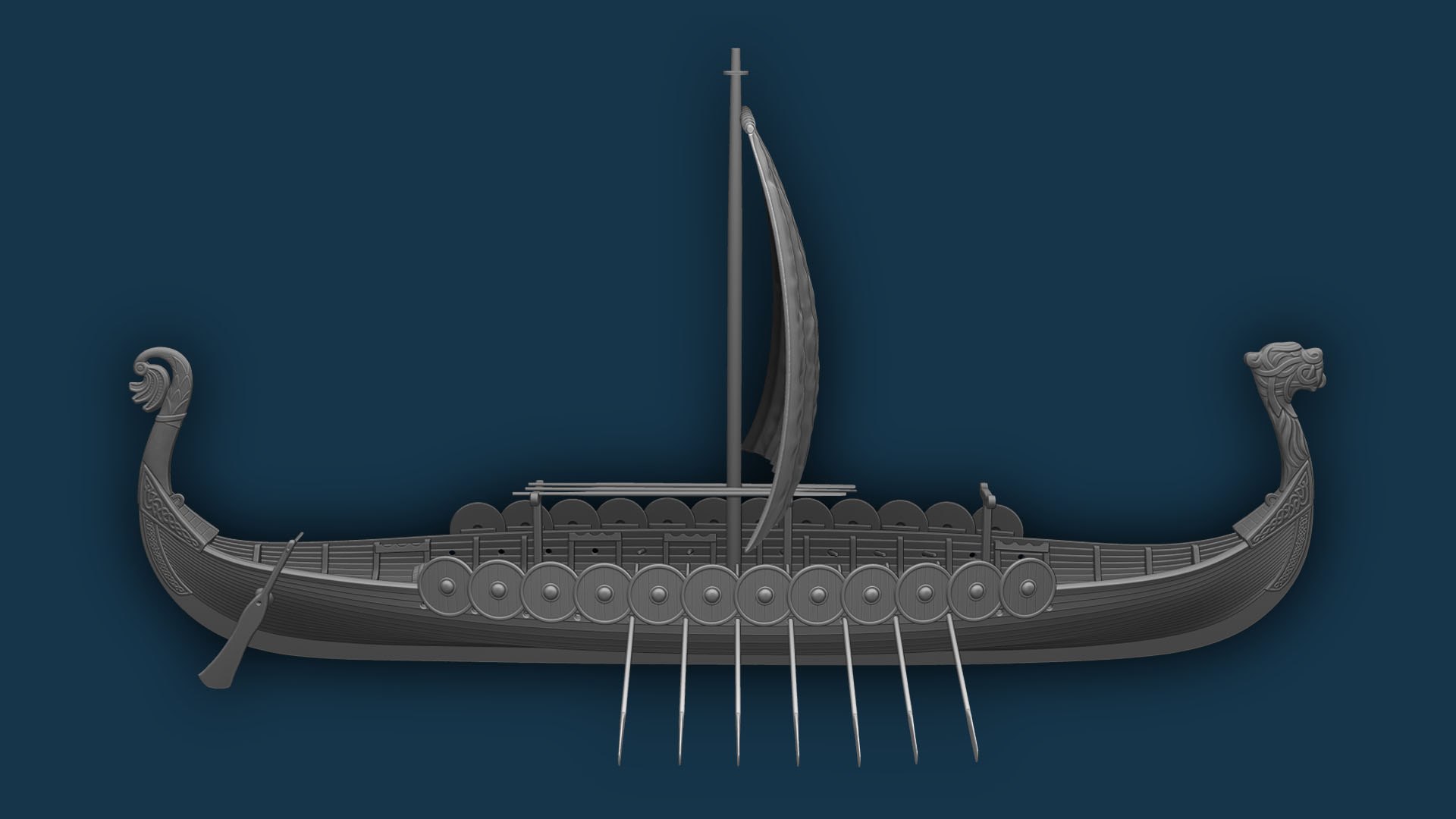 3D Drakkar Viking Ship Print Model - TurboSquid 1891091