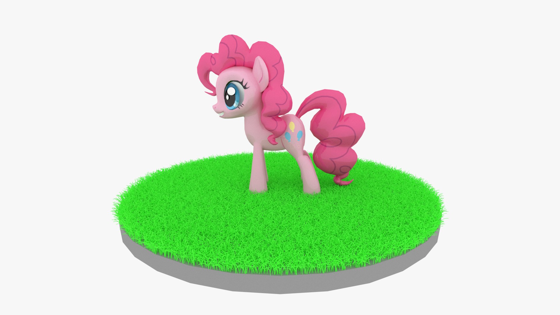 3D Cartoon Pink Pony Rigged - TurboSquid 2020092
