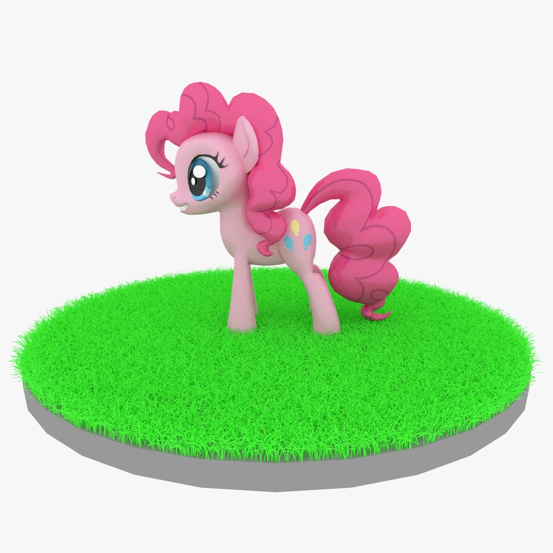 3D Cartoon Pink Pony Rigged - TurboSquid 2020092
