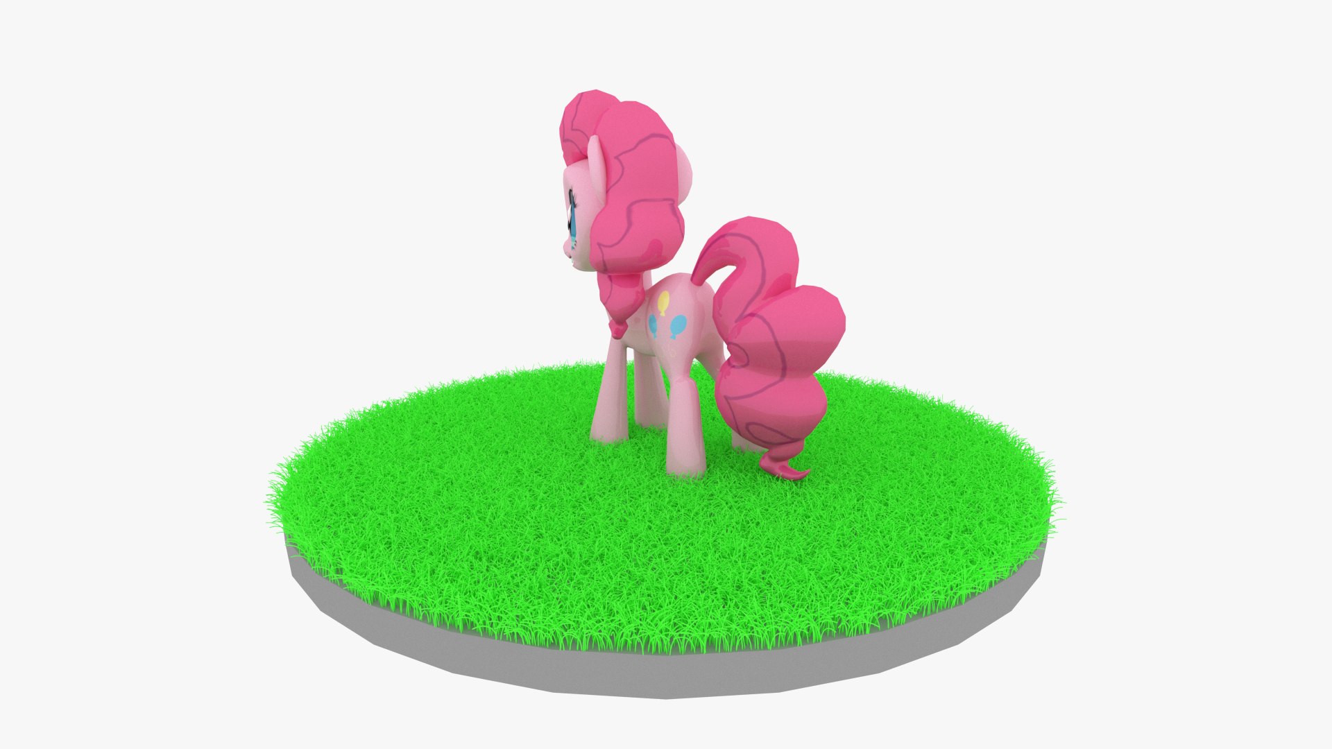 3D Cartoon Pink Pony Rigged - TurboSquid 2020092