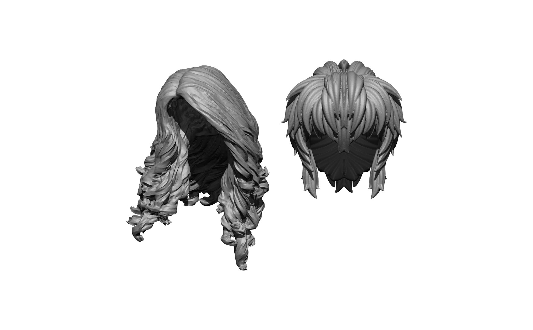 Hairstyles Hair Head Model - TurboSquid 2183967