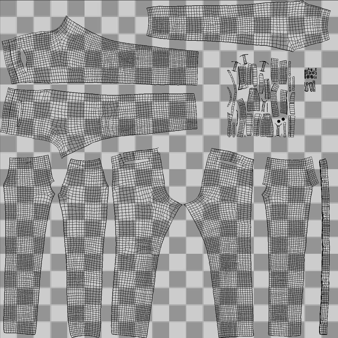 Mesh Clothing Mix 24 3d Model Turbosquid 1667707